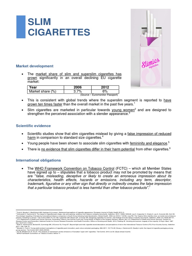 Fs Slim Cigarettes en | PDF | Tobacco Industry | Industries