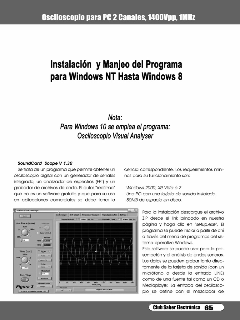 Software de Osciloscopio para PC | PDF | Ventana (informática ...