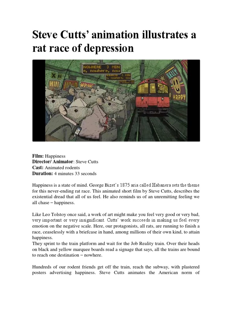 Rat Race by Steve Cutts | PDF | Happiness