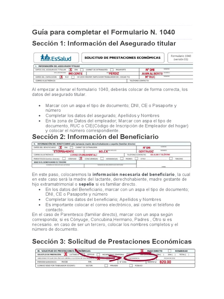 Guía para llenar el Formulario 1040 | PDF | Derecho