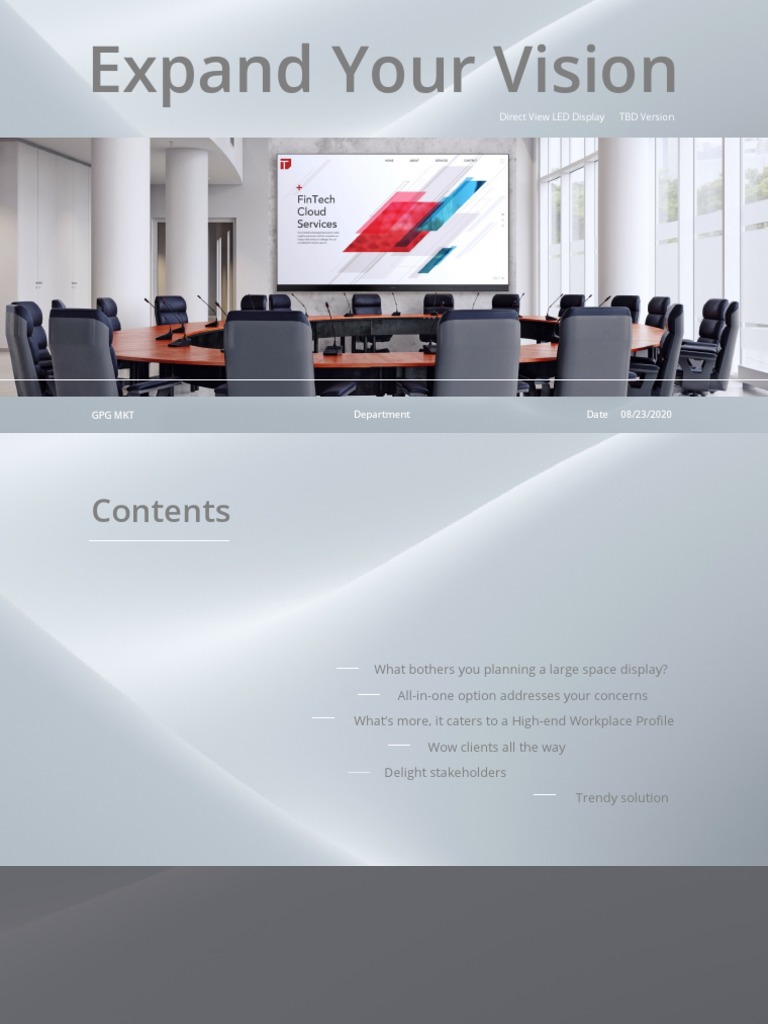 Expand Your Vision: Direct View LED Display TBD Version | PDF | Video ...