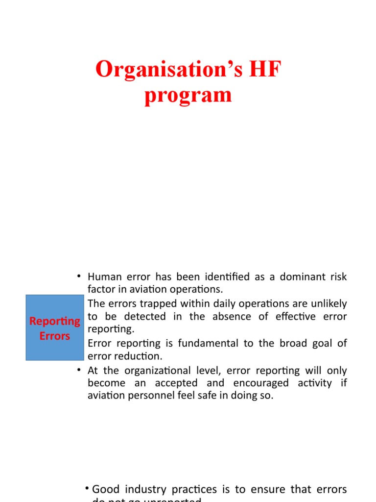 Aviation Error Reporting Guidelines | PDF | Business | Science