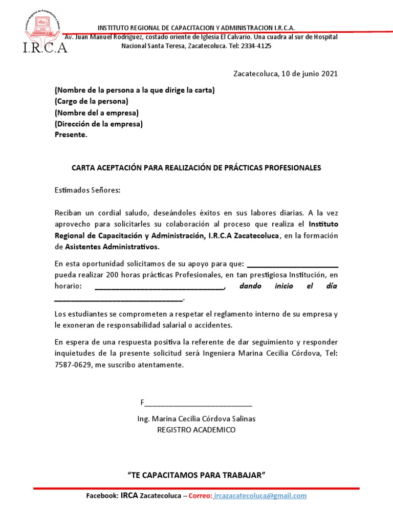 Formato Cartas Secretariado | PDF