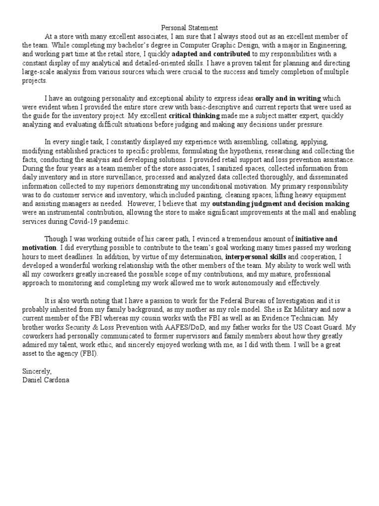 FBI Career Aspirations and Skills | PDF | Federal Bureau Of ...