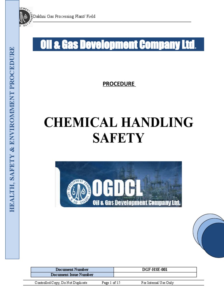 Chemical Handling Procedure | PDF | Combustion | Dangerous Goods
