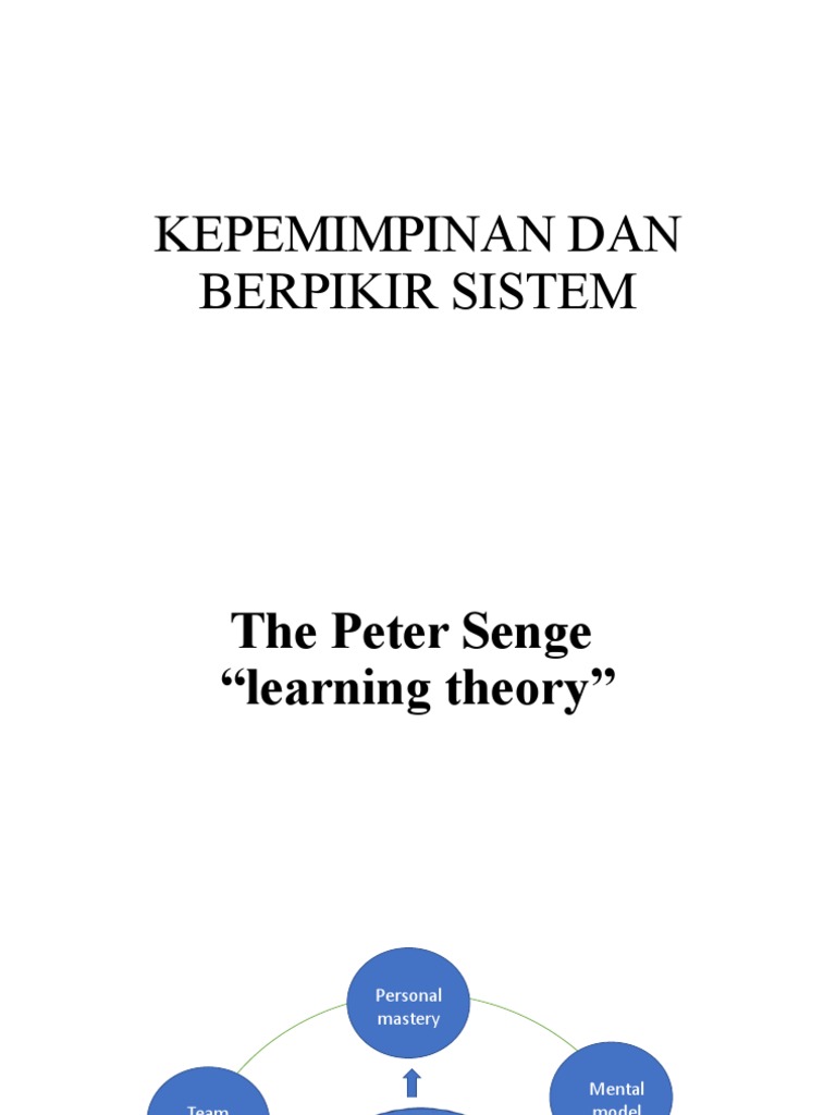 Kepemimpinan Dan Berpikir Sistem | PDF