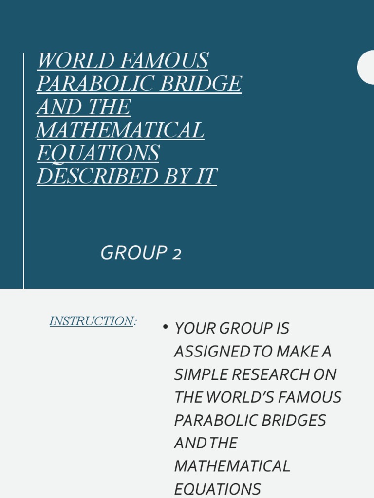 World Famous Parabolic Bridge and The Mathematical Equations | PDF ...