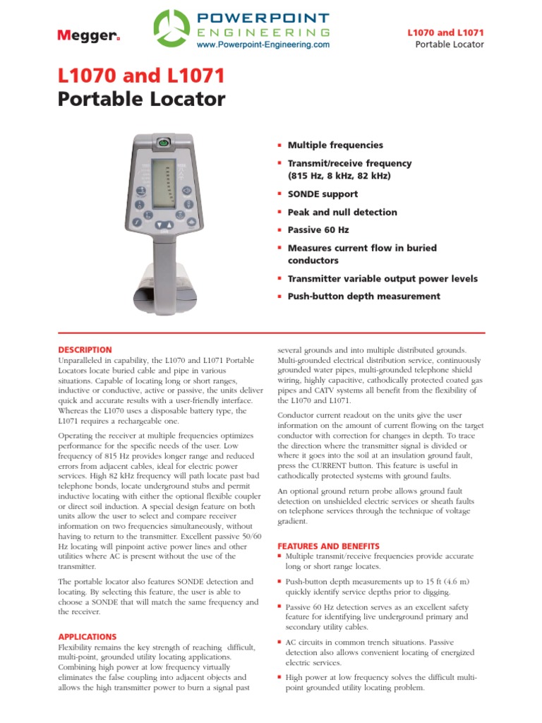 Portable Locator: L1070 and L1071 | Download Free PDF | Alternating ...