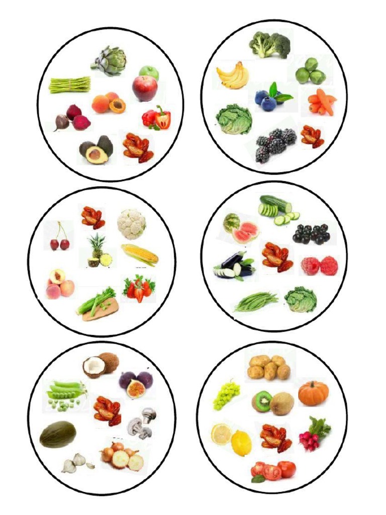 Dobble Fruit and Vegetables Fun Activities Games 109822 | PDF