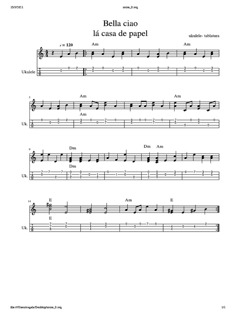 Bella Chao Ukelele | PDF