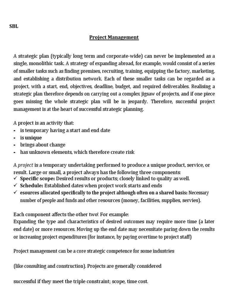 SBL Project Management | PDF | Project Management | Audit