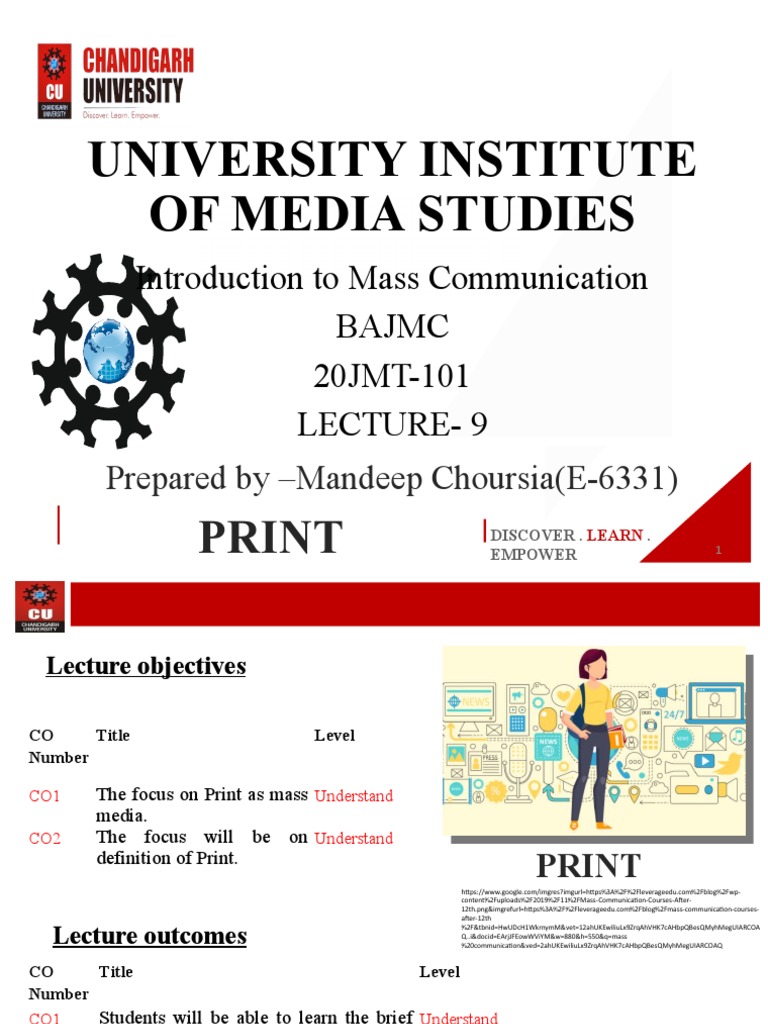University Institute of Media Studies: Print | PDF | Printing | Written ...