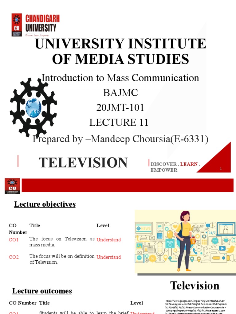 University Institute of Media Studies: Television | PDF | Radio | Sound