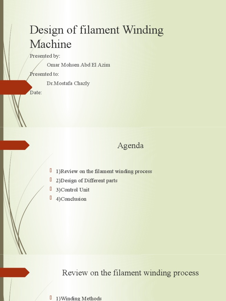 Design of Filament Winding Machine | PDF | Building Materials ...