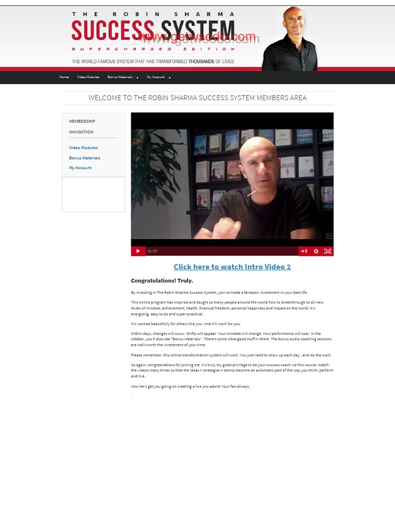 01-The Robin Sharma Success System | PDF