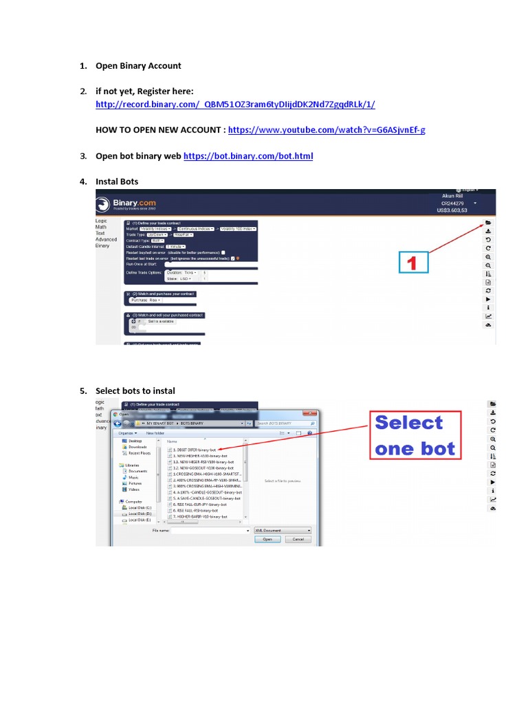 How To Use Binary Bots | PDF