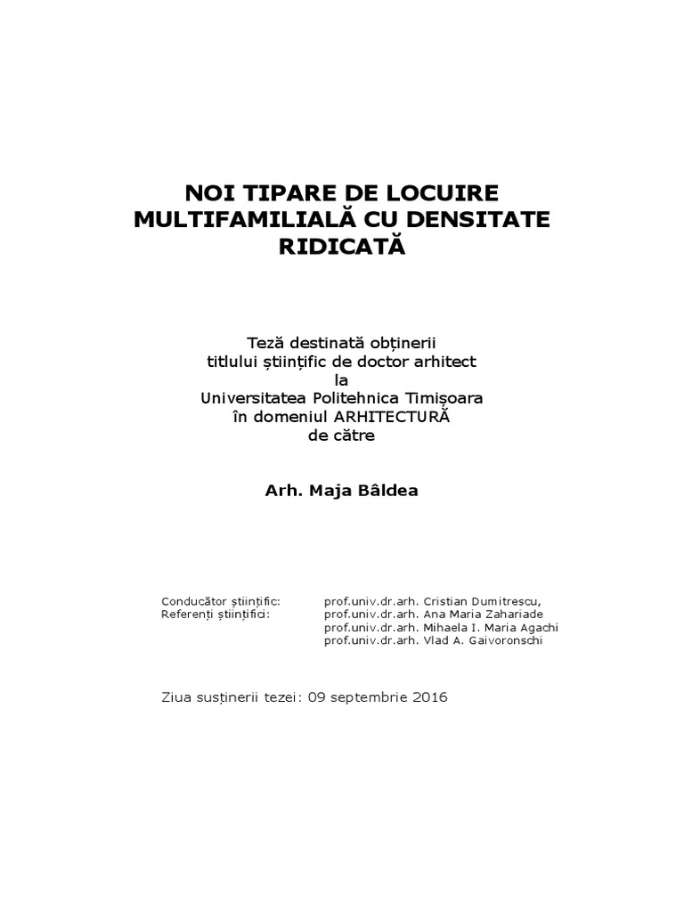 Noi Tipare de Locuire Multifamiliala Cu | PDF