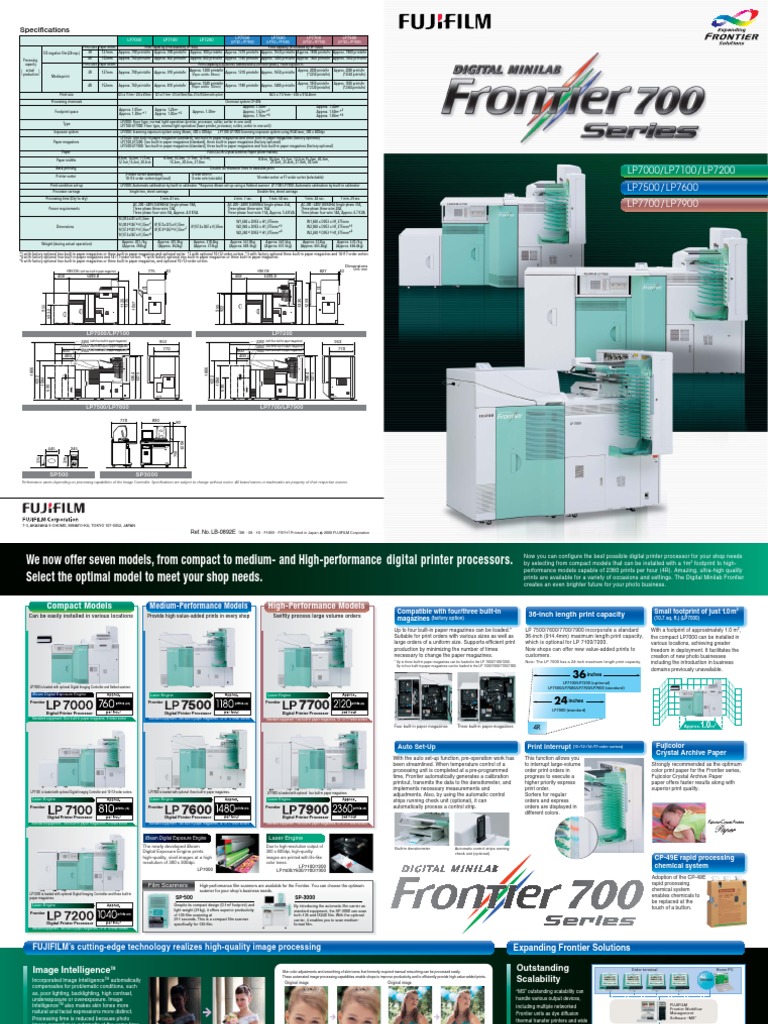 LP7000/LP7100 / LP7200 LP7500 / LP7600 LP7700 / LP7900: Specifications ...