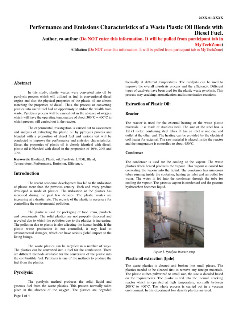 Sae Paper | PDF | Diesel Fuel | Pyrolysis