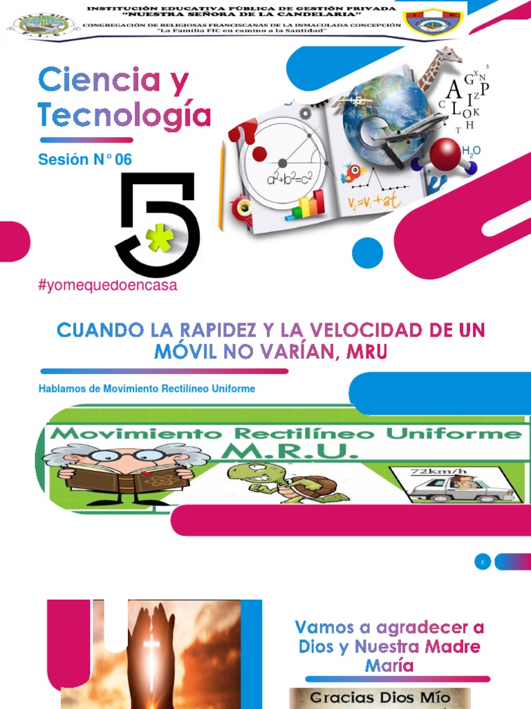 5to Cyt Sesion 6 Mru | PDF | Velocidad | Aceleración