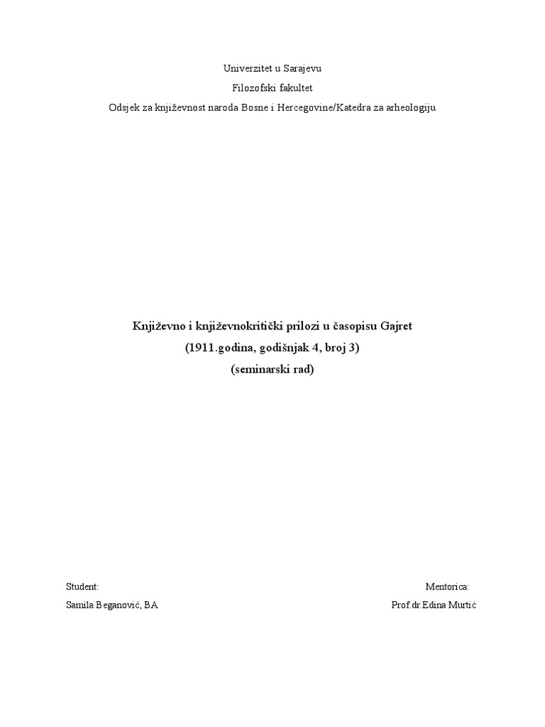 Knjizevna Periodika | PDF