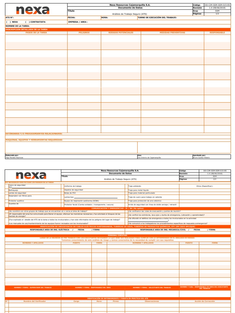 Formato de Ats | PDF | Science | Ingeniería