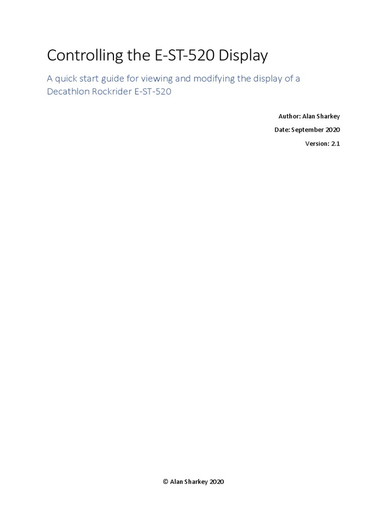 Controlling The EST-520 V2.1 | PDF | Vehicles | Equipment