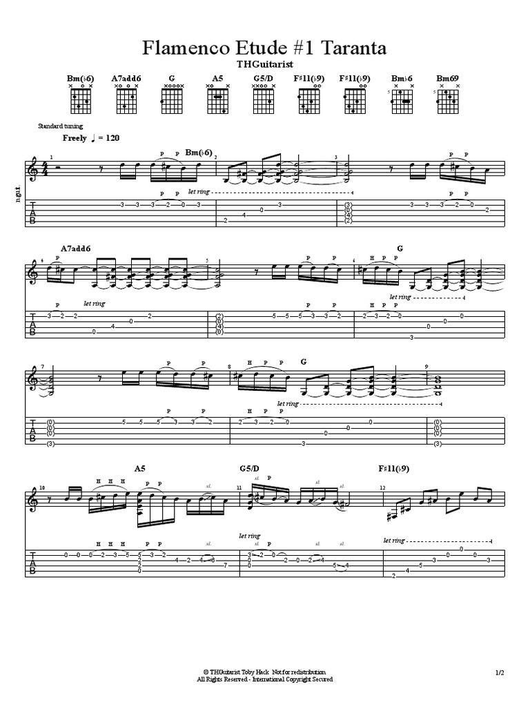 Flamenco Etude 1 Taranta | PDF | Copyright Law | Law