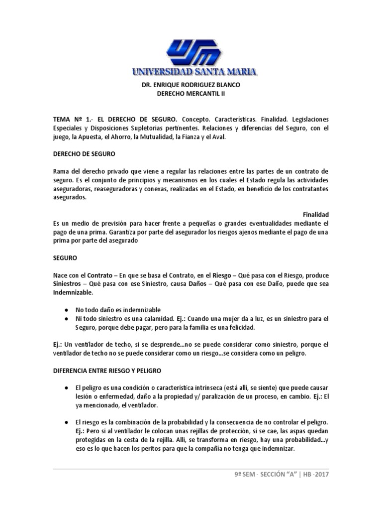 Mercantil II | PDF | Póliza de seguros | Reaseguro