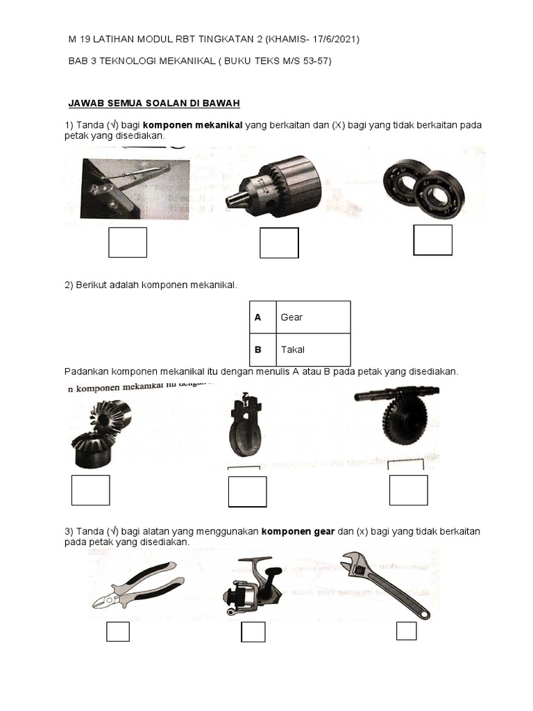 Latihan Modul RBT Tingkatan 2 (Minggu 19) | PDF