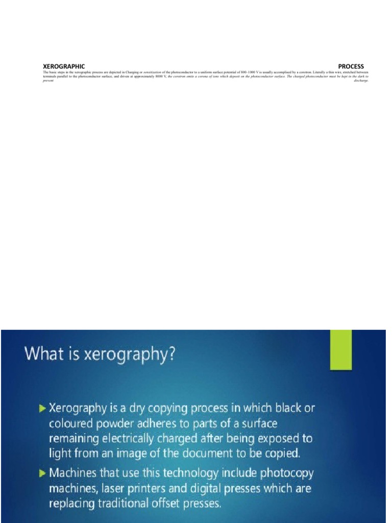 Xerographic Process: Prevent Discharge | PDF