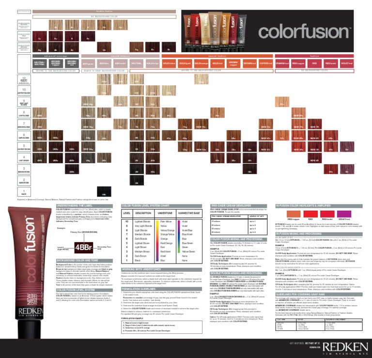 Redken Fusion Hair Color Chart