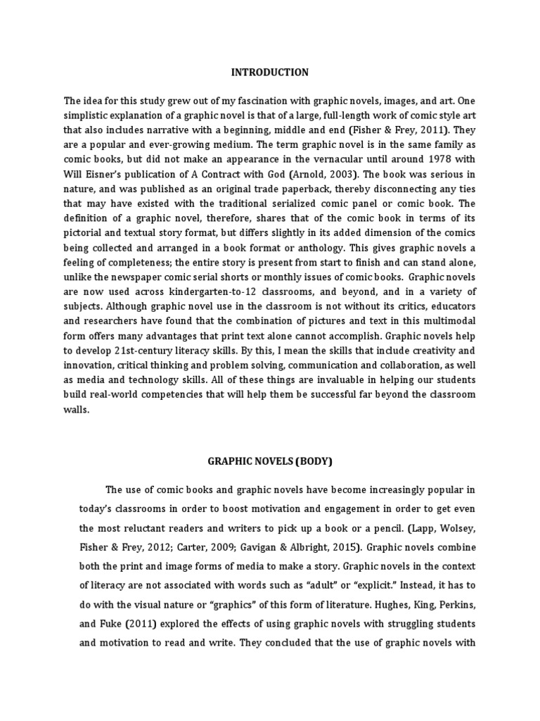 Introduction Body Graphic Novels 1 Conclusion 1 | PDF | Comics | Novels
