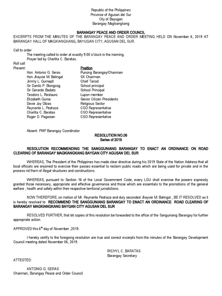 Bpoc Resolution | PDF | Government | Justice