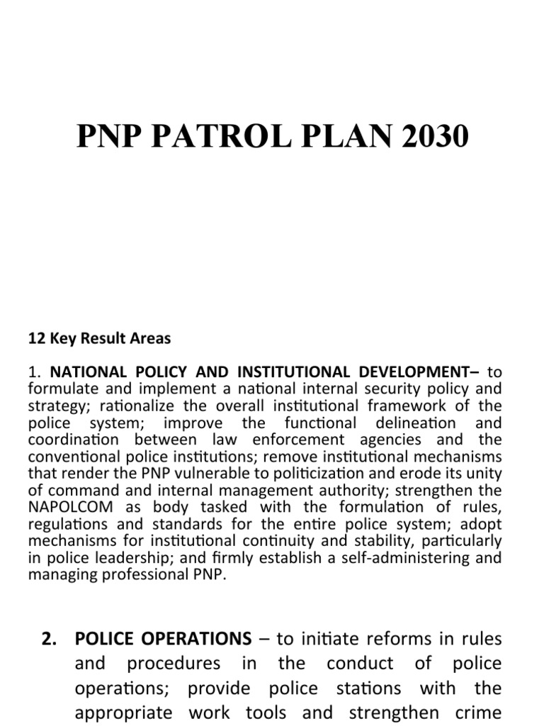 RTC 5 PSJLC 2021 Online PNP Patrol Plan 2030 | PDF | Police | System