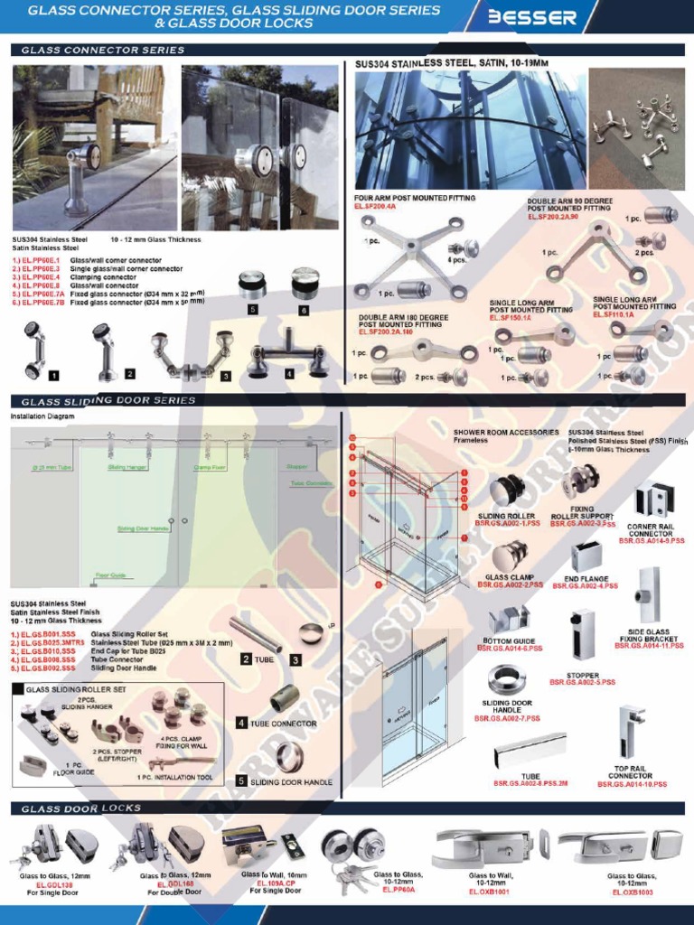 Glass Sliding and Connectors | PDF