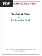 Annexure-1 - DG Synchronization Panel | PDF | Alternating Current | Mains Electricity