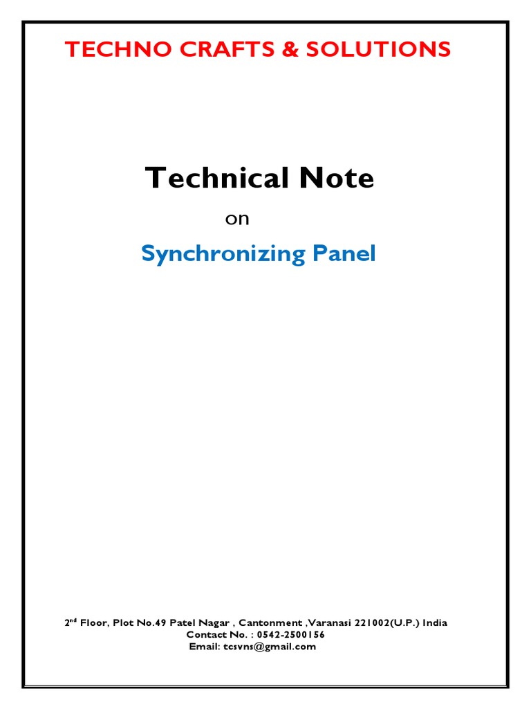 Synchronization Panel | PDF | Programmable Logic Controller | Relay