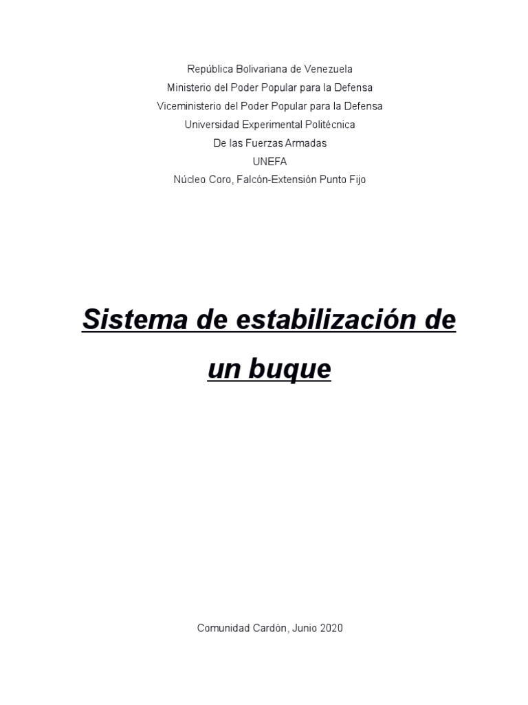 Sistemas de Estabilización Naval | PDF | Giroscopio | Crucero