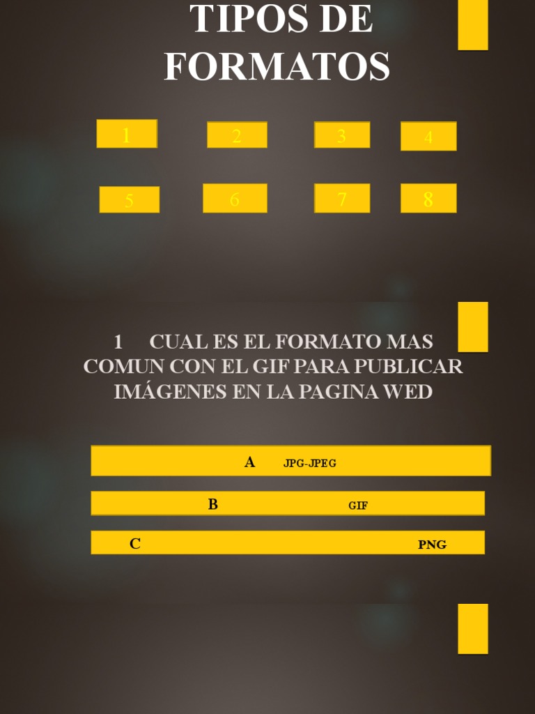 Tipos de Formatos GV Diapositiva | PDF