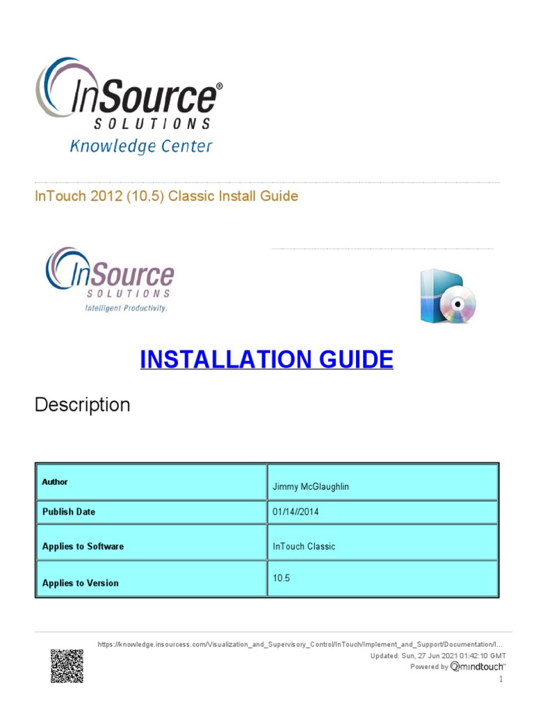 InTouch 2012 (10.5) Classic Install Guide | PDF | Remote Desktop ...
