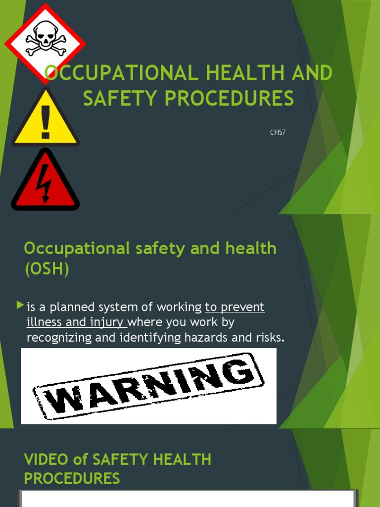 Occupational Health and Safety Procedures | PDF | Hazards ...