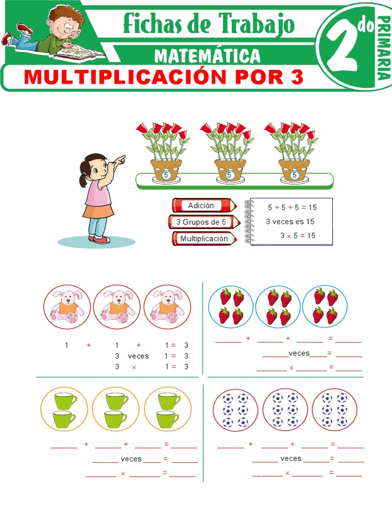 Multiplicación Por 3 para Segundo Grado de Primaria | PDF ...