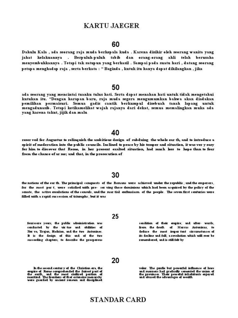 Kartu Jeger | PDF | Classical Civilizations | Roman Empire