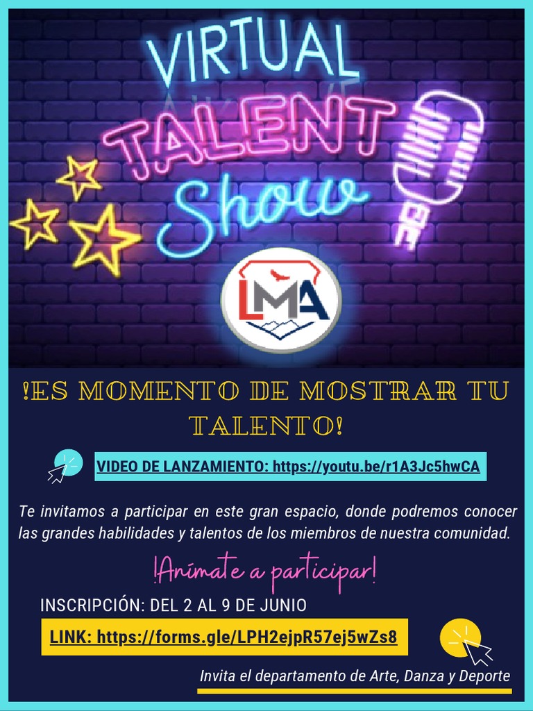 Poster Virtual Talent Show LMA | PDF