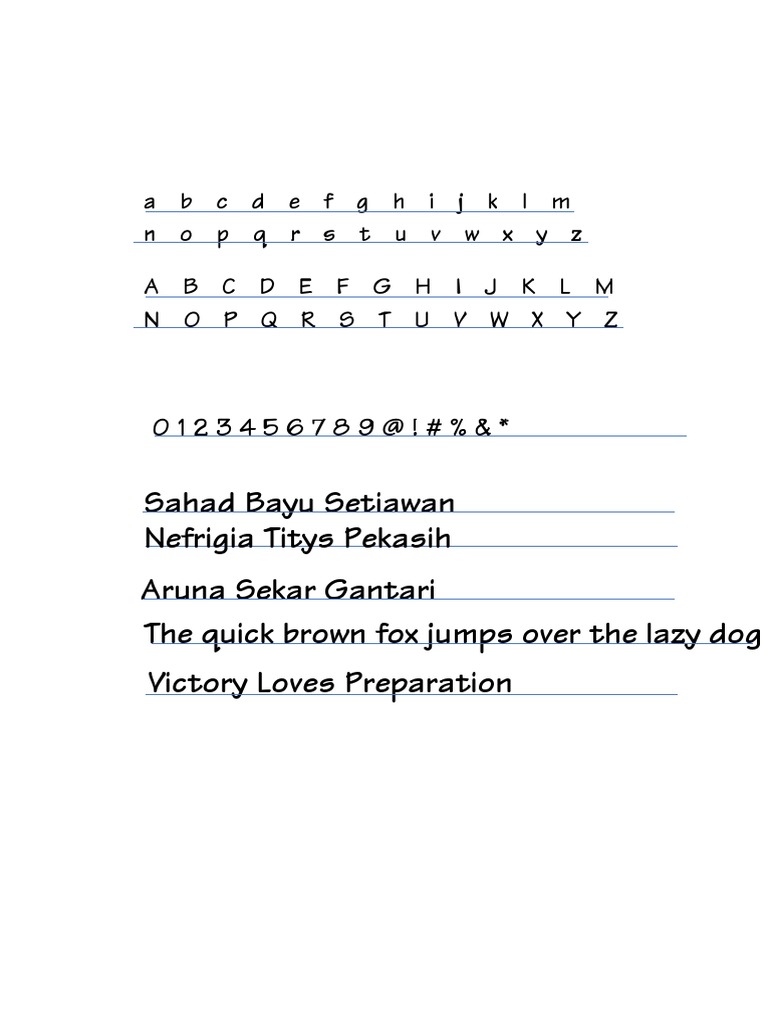 Contoh Font | PDF