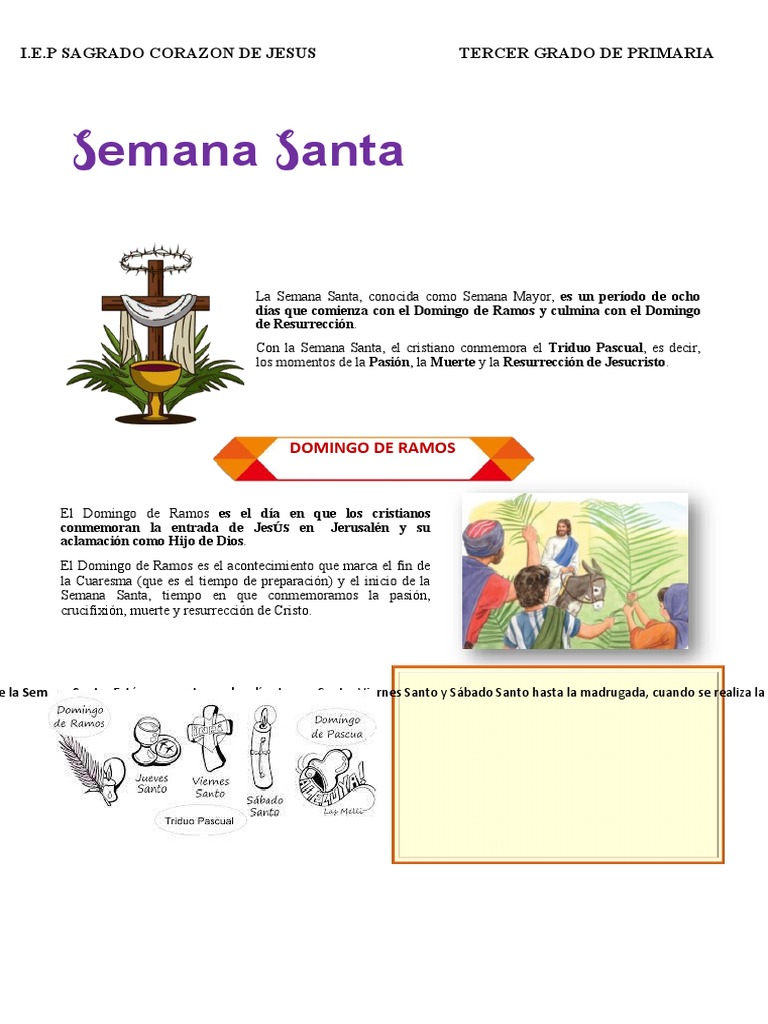 Semana Santa - IV Ciclo | PDF | Pascua de Resurrección | La ...