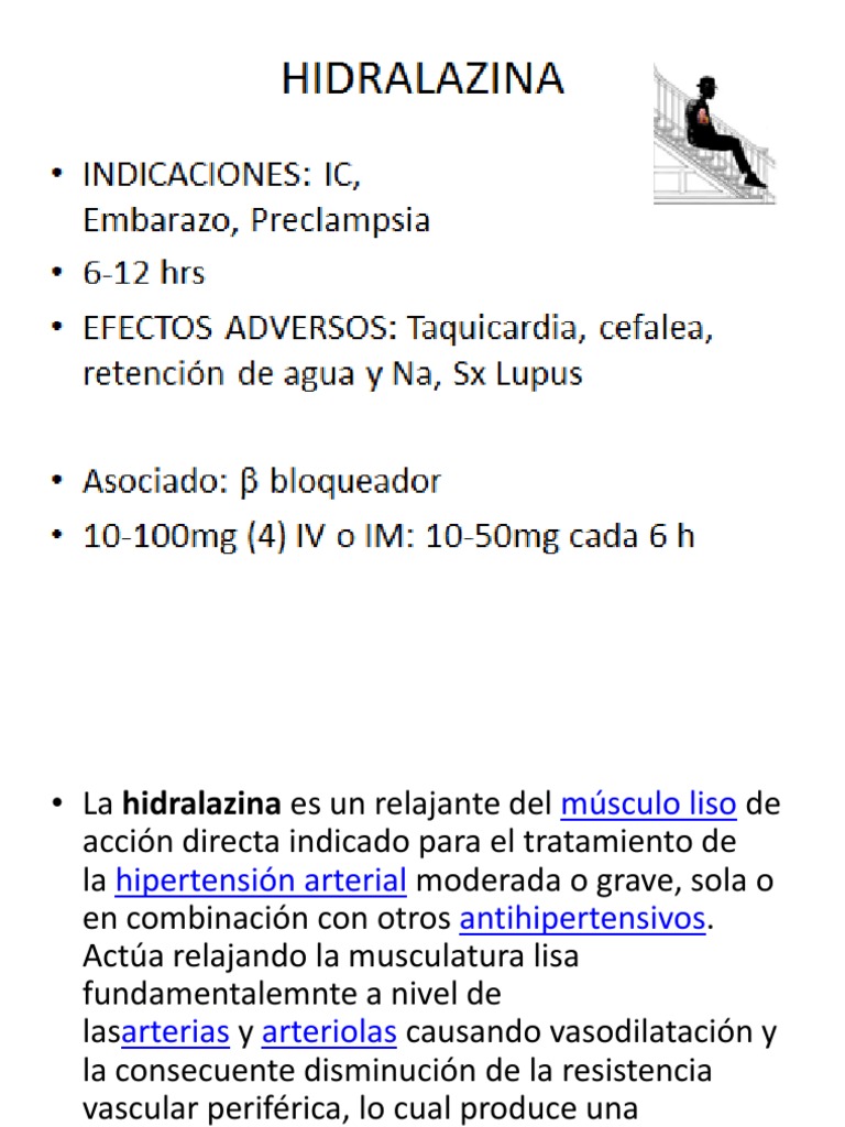 Hidralazina: Indicaciones y Dosis | PDF