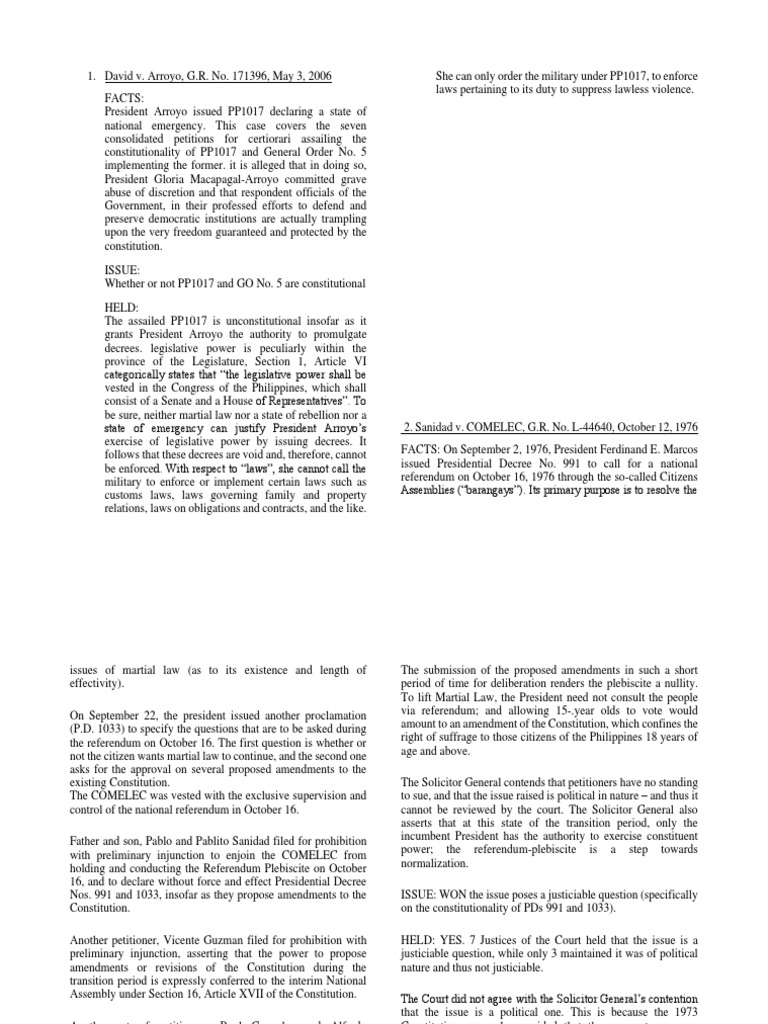 Statcon Case Digest Module 1-5 | PDF | United States Congress ...