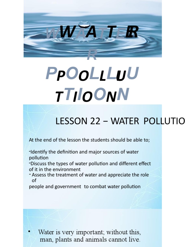 Lesson 22 | PDF | Water Pollution | Sewage